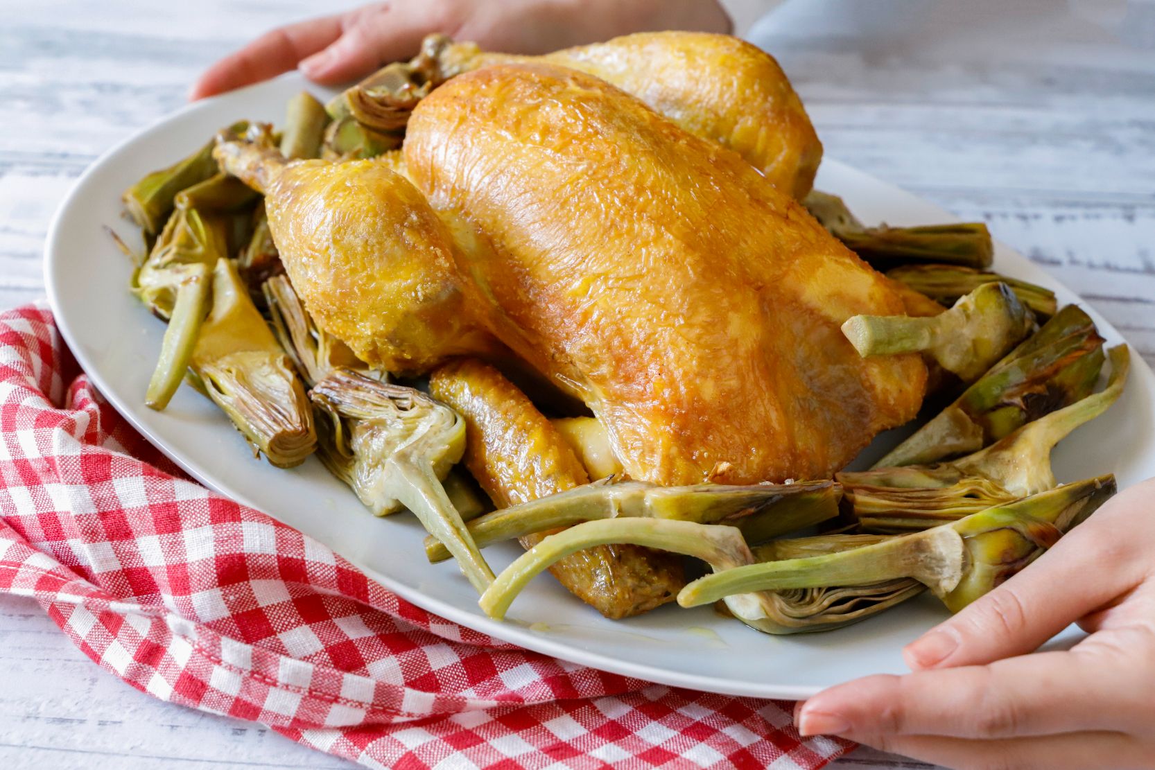 Pollo della domenica con carciofi - Soc. Agr. Guidi di Roncofreddo